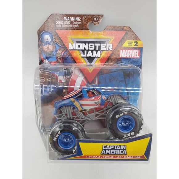 Spin Master | Toys | Monster Jam Captain America 64 Scale Monster Truck ...